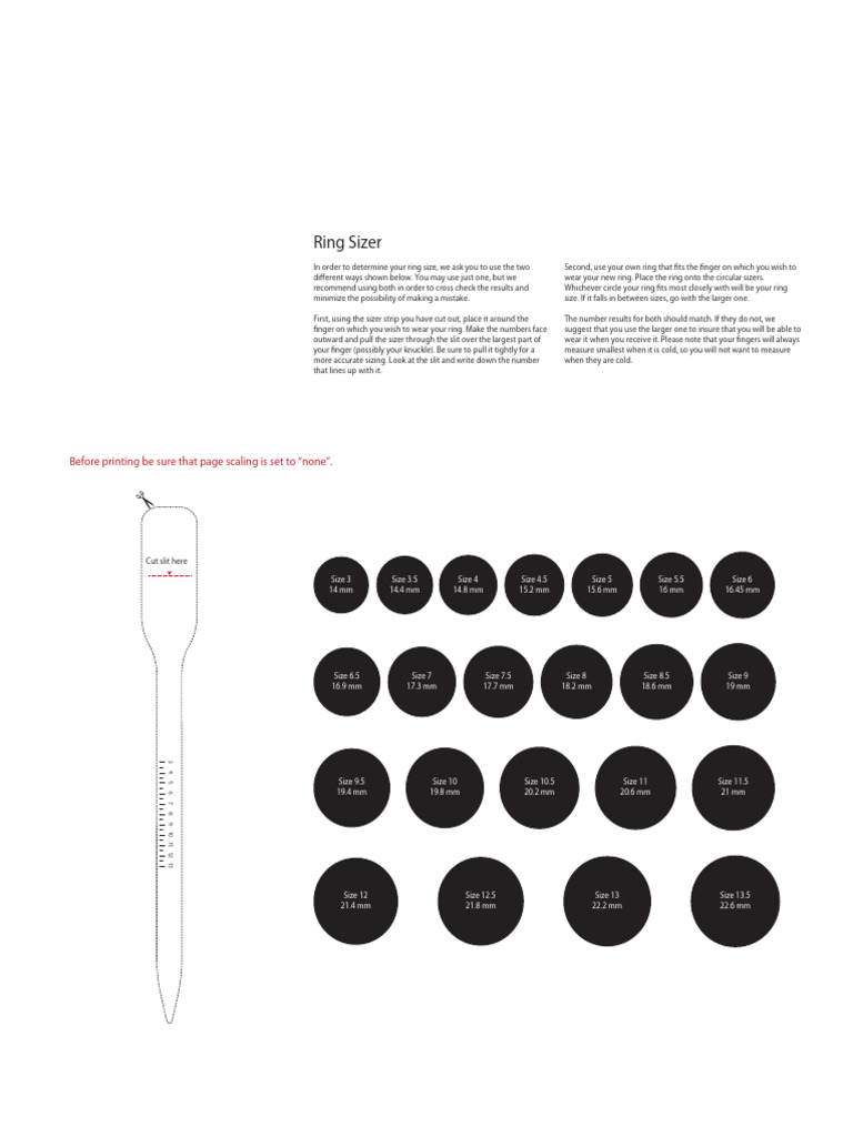 Ring Sizer | PDF