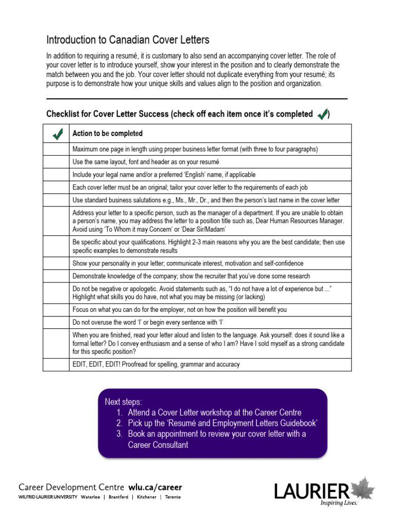 Introduction To Canadian Cover Letters 2014 | PDF | Résumé | Human ...