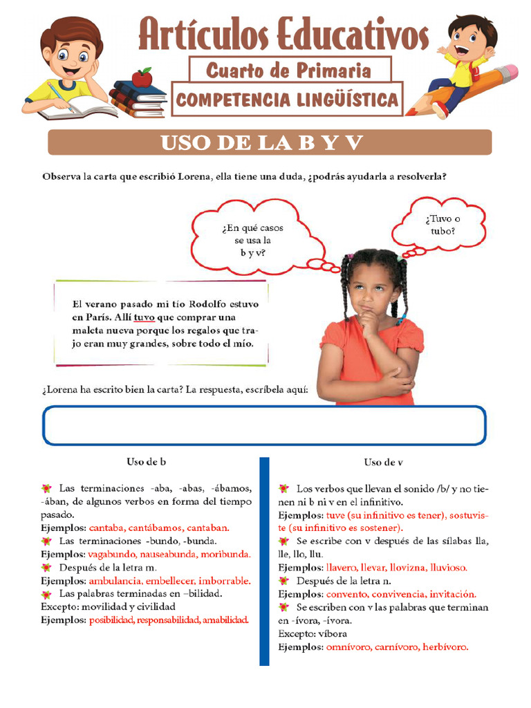 Fichas Del Uso de La B y V | PDF