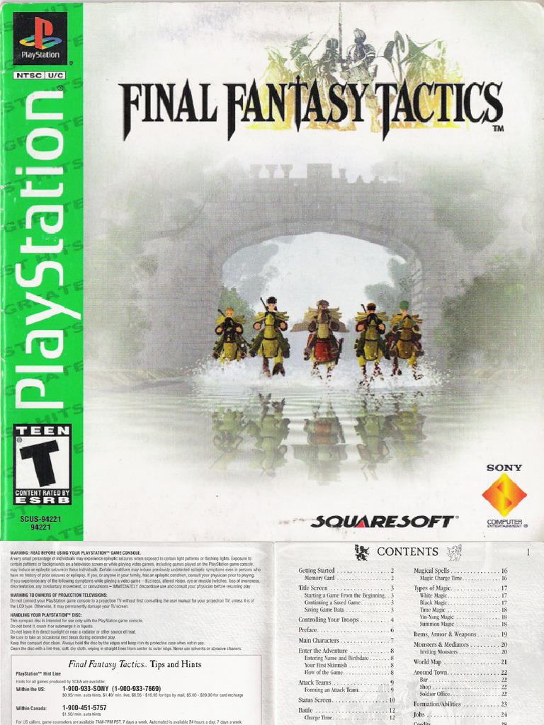 Final Fantasy Tactics English | PDF