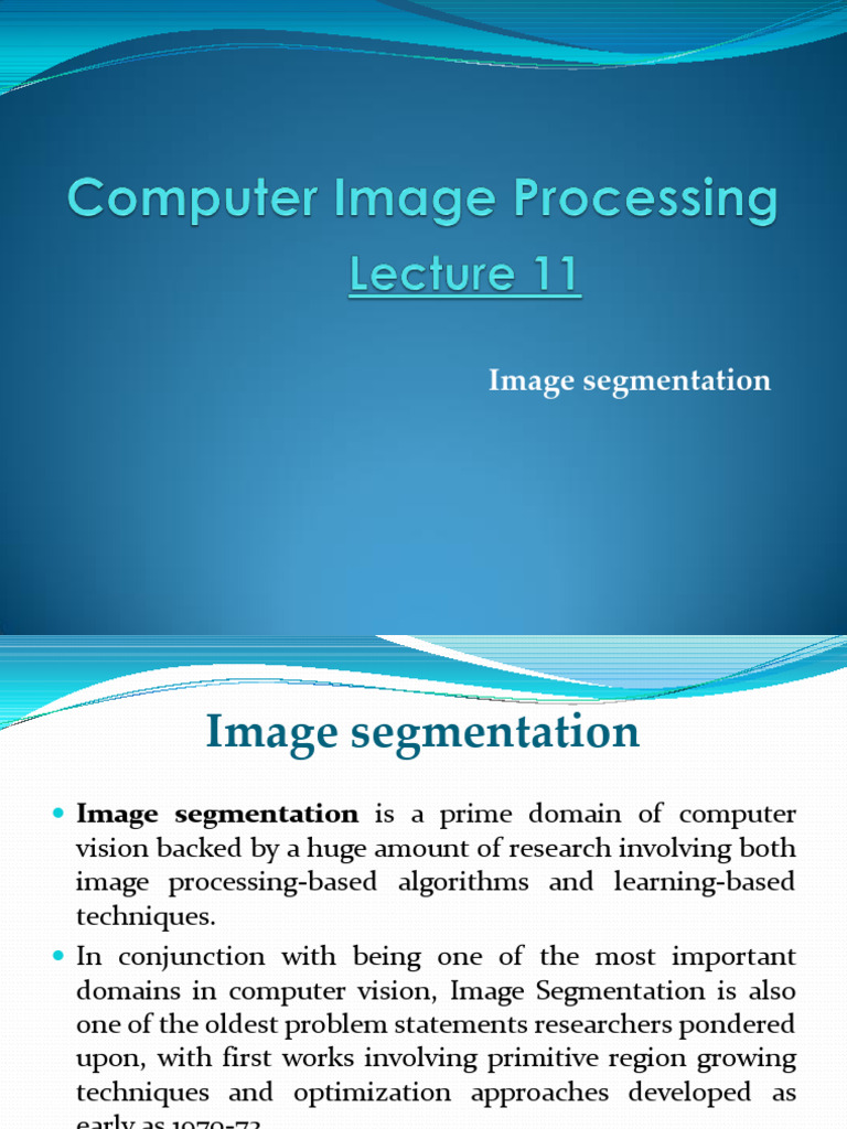 Segment | PDF | Image Segmentation | Computer Vision