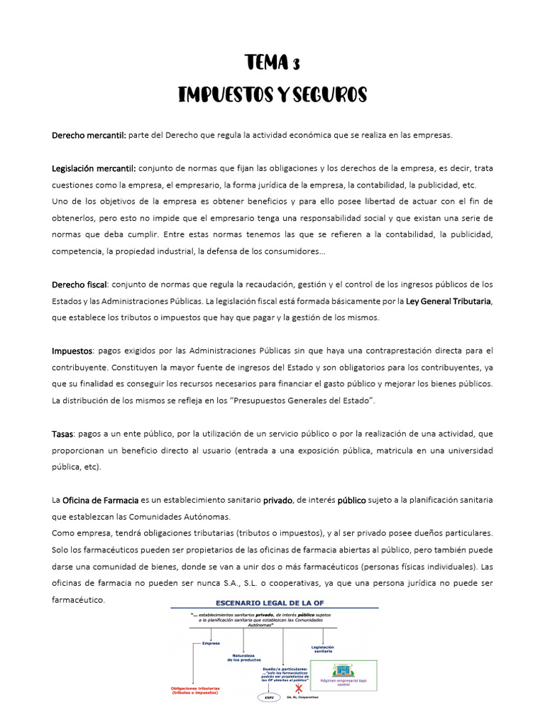 GP Tema 3 | PDF | Impuestos | Póliza de seguros