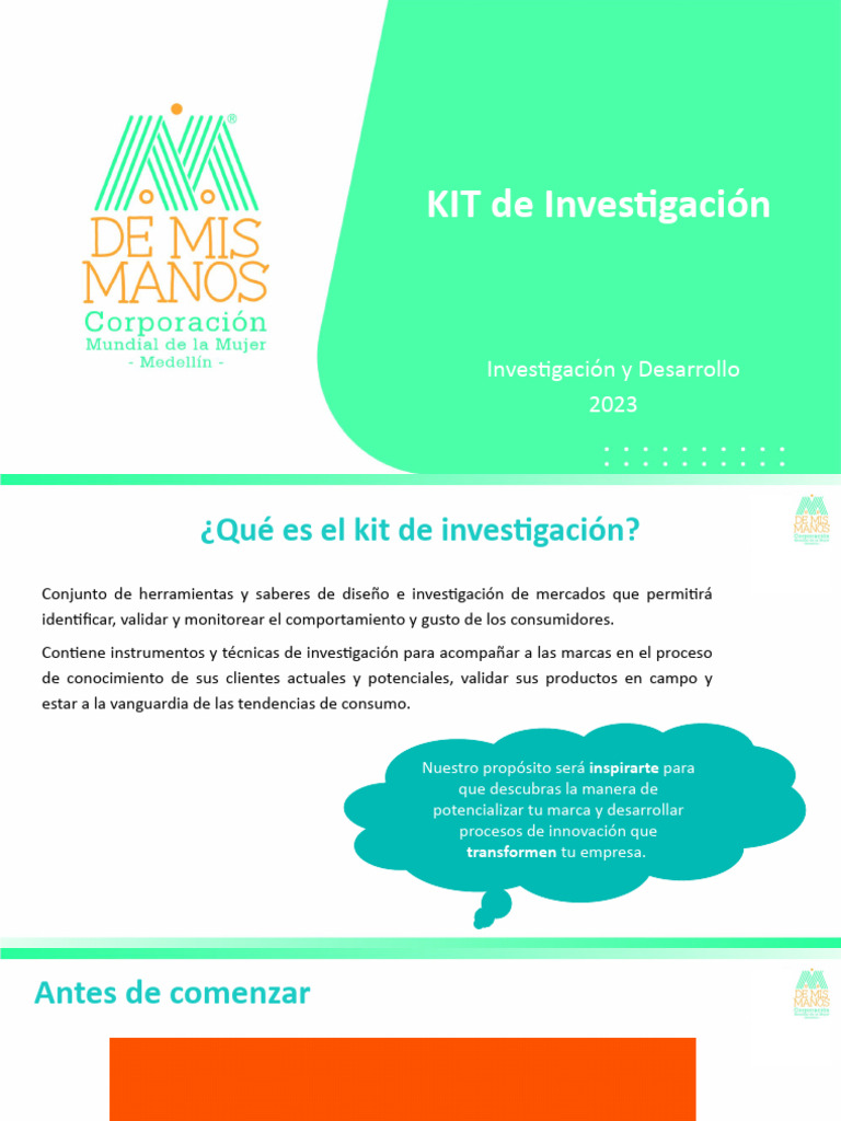 Kit de Herramientas de Investigación Paso 1 (VF) | PDF | Marca | Marketing
