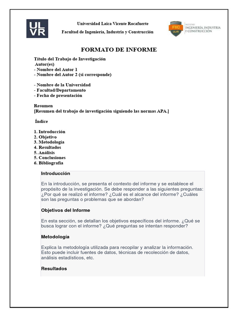 FORMATO DE INFORME | PDF | Bibliografía | Science