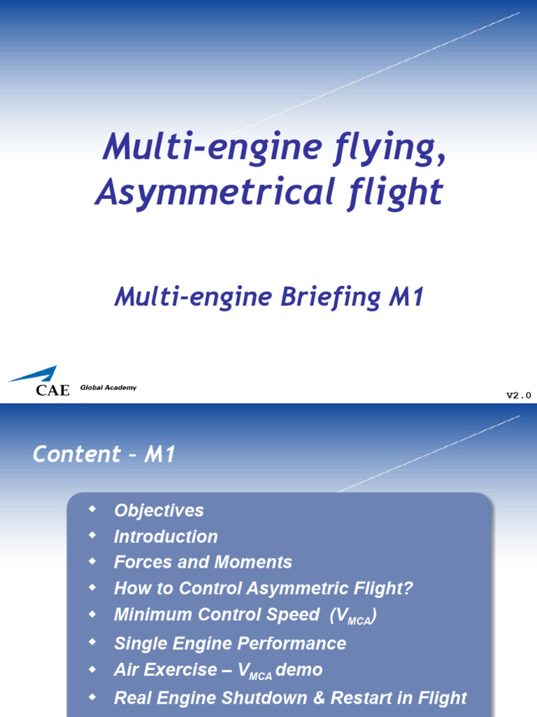M1 - Multi-Engine Flying, Asymmetrical Flight | PDF | Flight | Aerodynamics