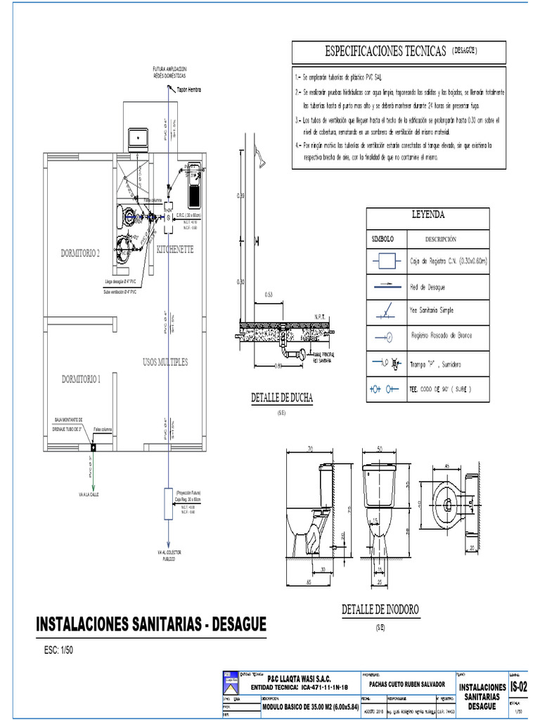 Modulo 6m Inst.desague-2018 Pyc Llaqta | PDF | Drenaje | Ingeniería hidráulica