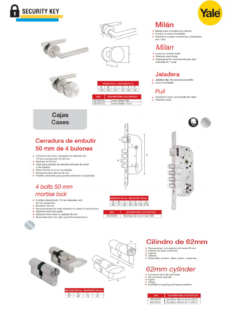 Especificaciones Yale | PDF