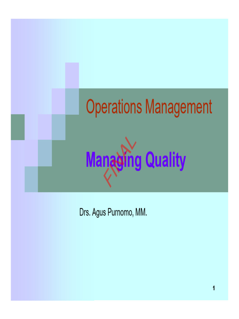Managing Quality | PDF | Bisnis