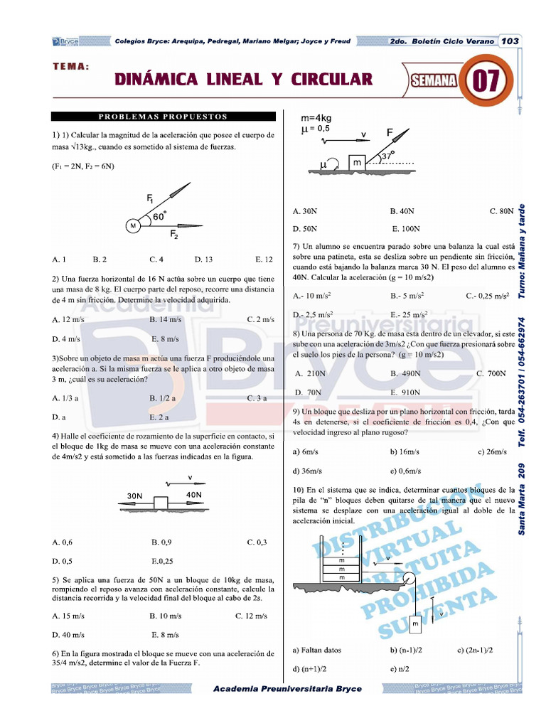 009.fisica 1 Guia Verano 2 2024 Semana 7 | PDF