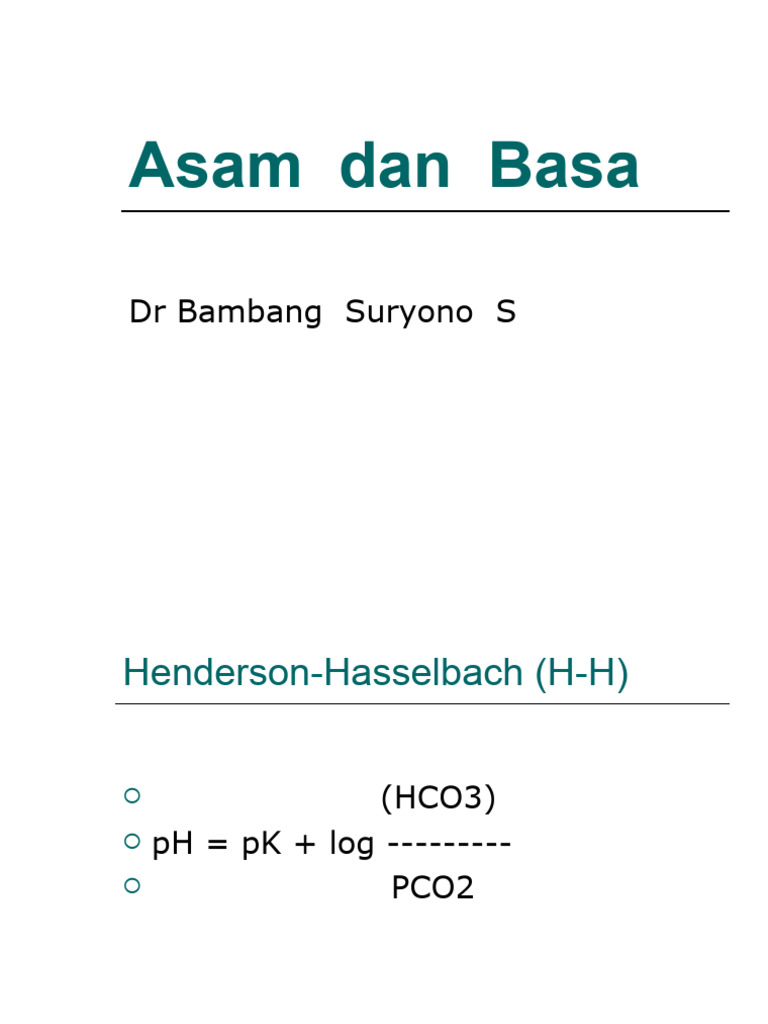 Memahami Asam Basa dan Stewart's Approach | PDF