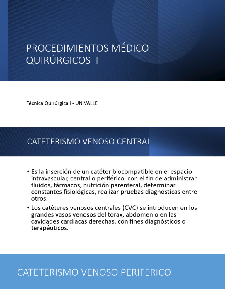 Procedimientos Medico Quirurgicos | PDF | Angiología | Especialidades Medicas