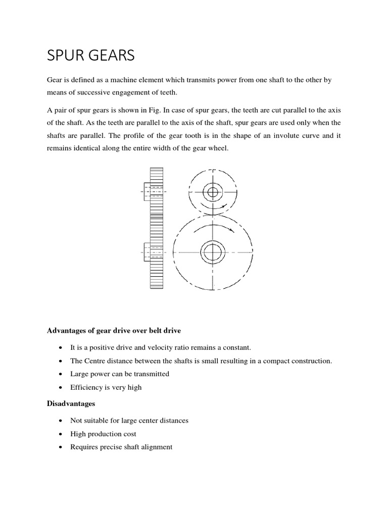 Spur Gears | PDF | Gear | Mechanics