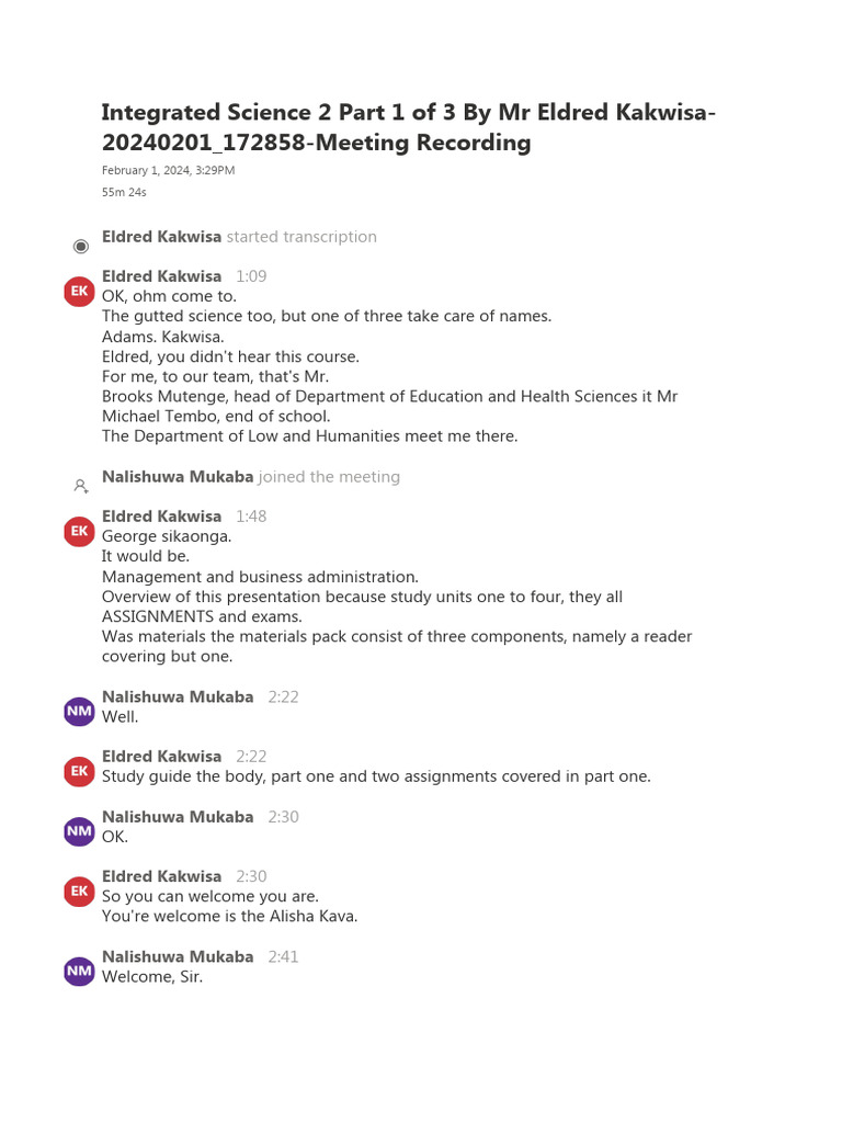 Integrated Science 2 Part 1 of 3 by MR Eldred Kakwisa | PDF | Force | Mass