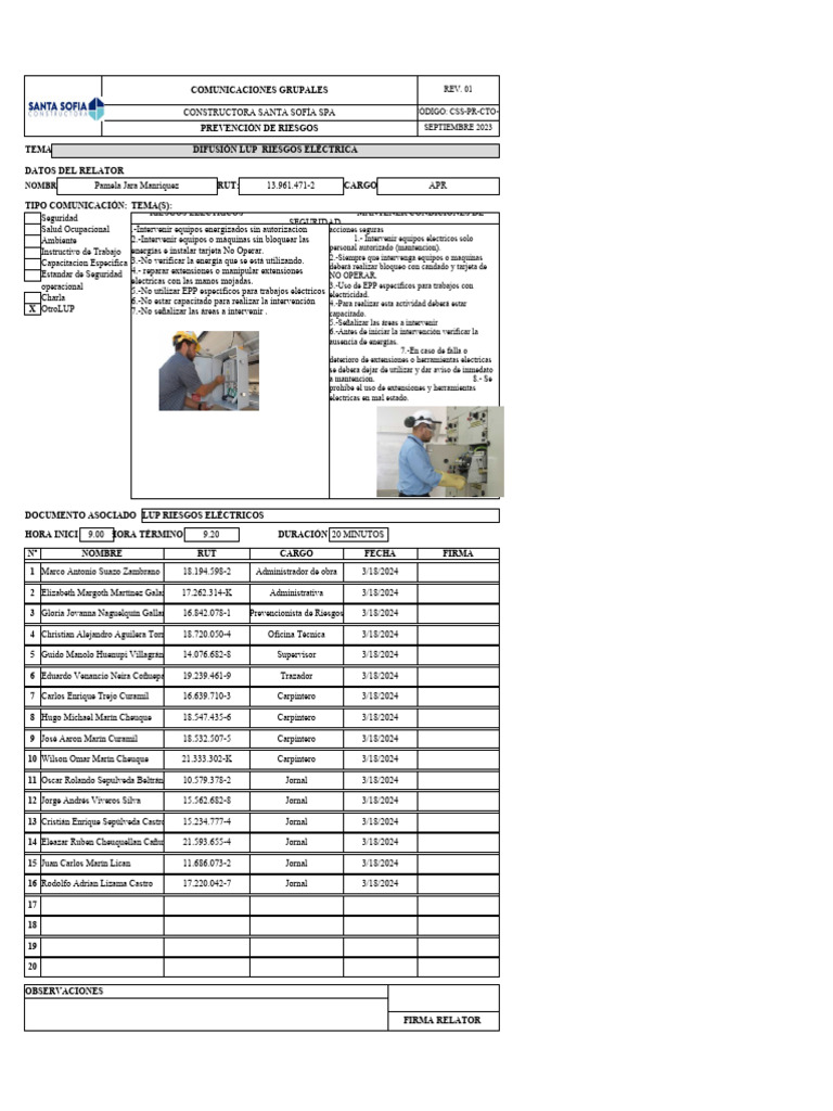 Difusion Lup | PDF | Temblores | Seguridad y salud ocupacional
