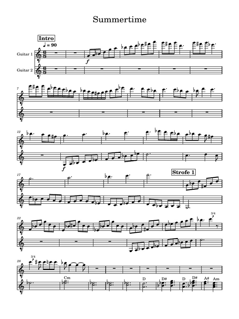 Joplin, Janis - Summertime (Studio Version) (2) .gp4 | PDF