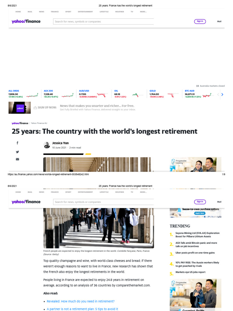 25 years_ France has the world’s longest retirement | PDF | Retirement | Hearing Aid