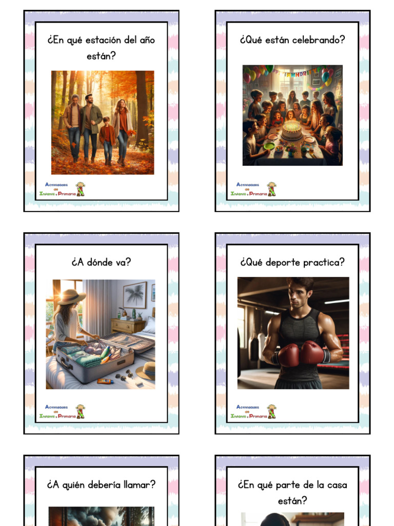 Tarjetas de Inferencias Visuales | PDF
