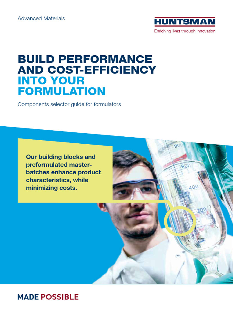Huntsman Selector Guide For Formulators | PDF | Epoxy | Adhesive