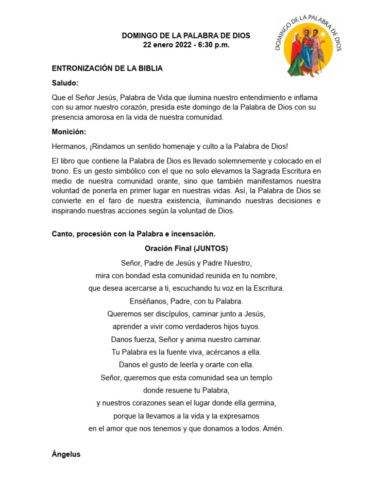 Domingo De La Palabra De Dios Pdf