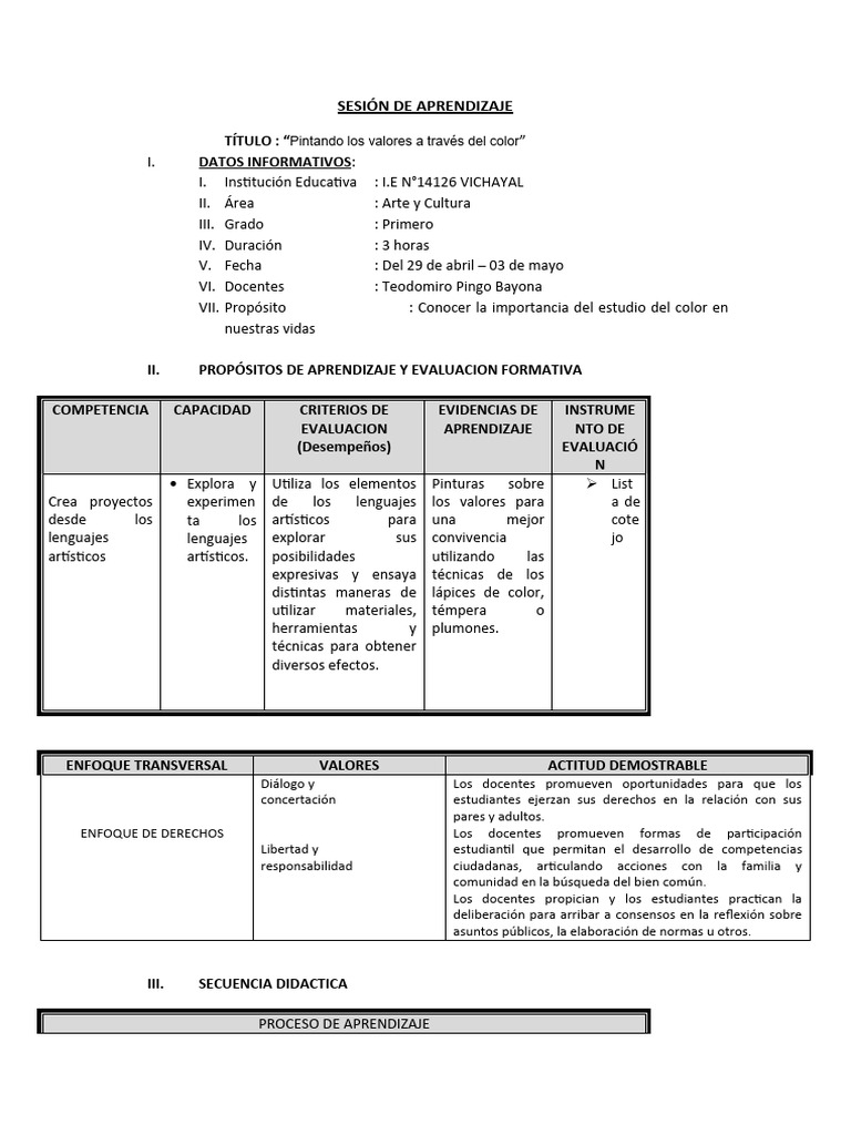 Sesión de Aprendizaje Bloque 5 | PDF | Enseñando | Aprendizaje