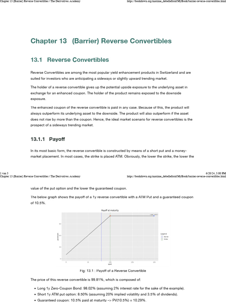 Understanding Barrier Reverse Convertibles | PDF | Derivative (Finance ...