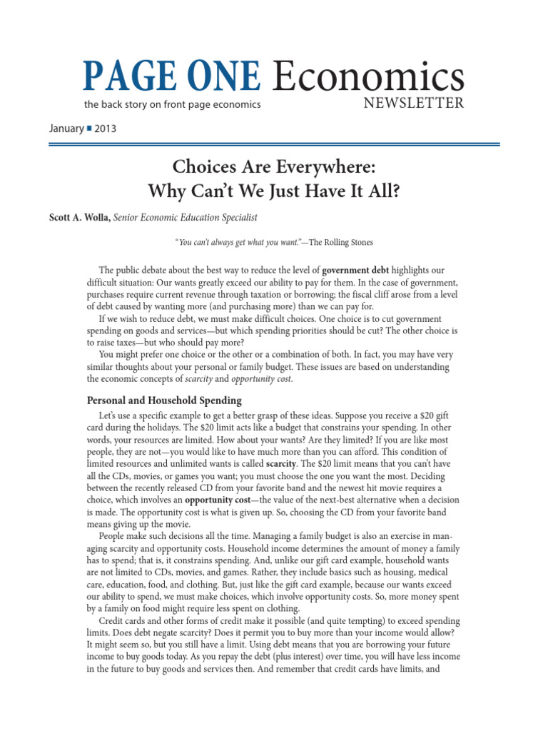 U1 Choices Are Everywhere | Download Free PDF | Debt | Loans