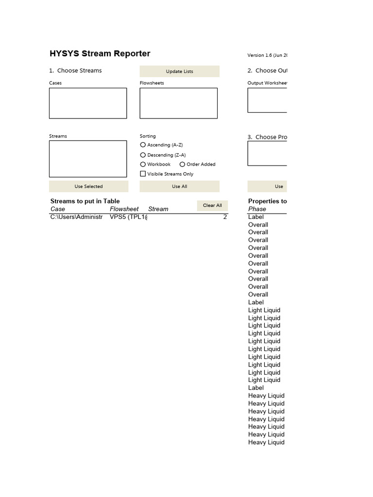 HSR 1.61 (For HYSYS V8.8) | PDF | Liquids | Density