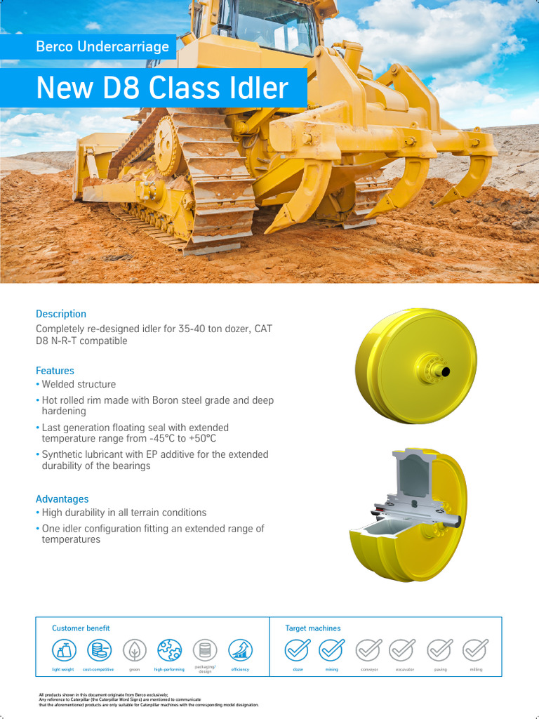 Link 40 Ton Dozer d8 Idler | PDF | Bearing (Mechanical) | Washer (Hardware)