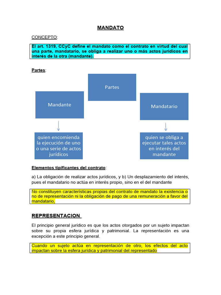 6 - Contrato de Mandato | Descargar gratis PDF | Ley común | Derecho ...