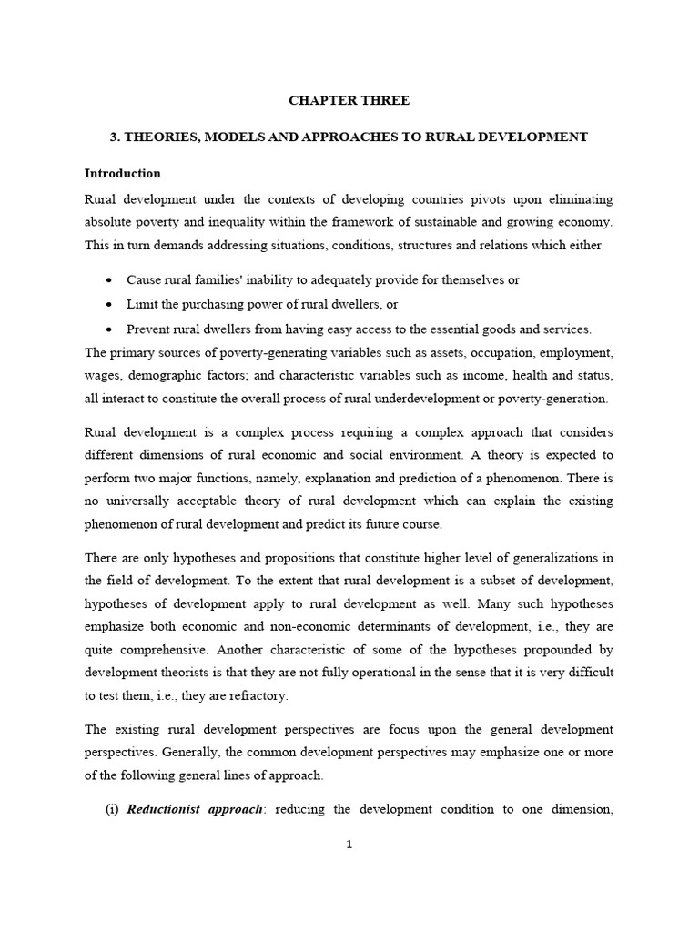 Rural Devt Chapter 3, 4 & 5 | PDF | Labour Economics | Capitalism