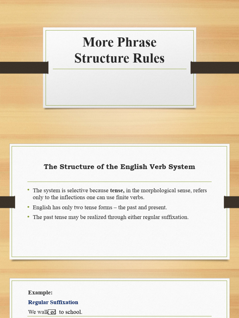 CHAPTER-6 More Phrase Structure Rules | PDF | Verb | Noun