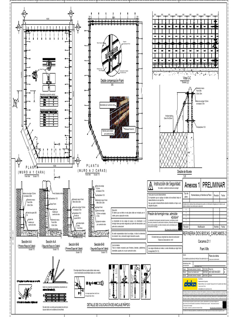 Grapa Frami y Elementos Doka | PDF | Construyendo tecnología | Hormigón