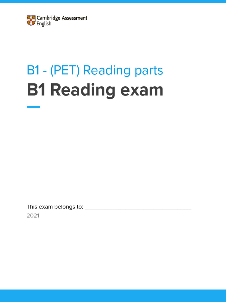 Reading part pet_ (1) | PDF