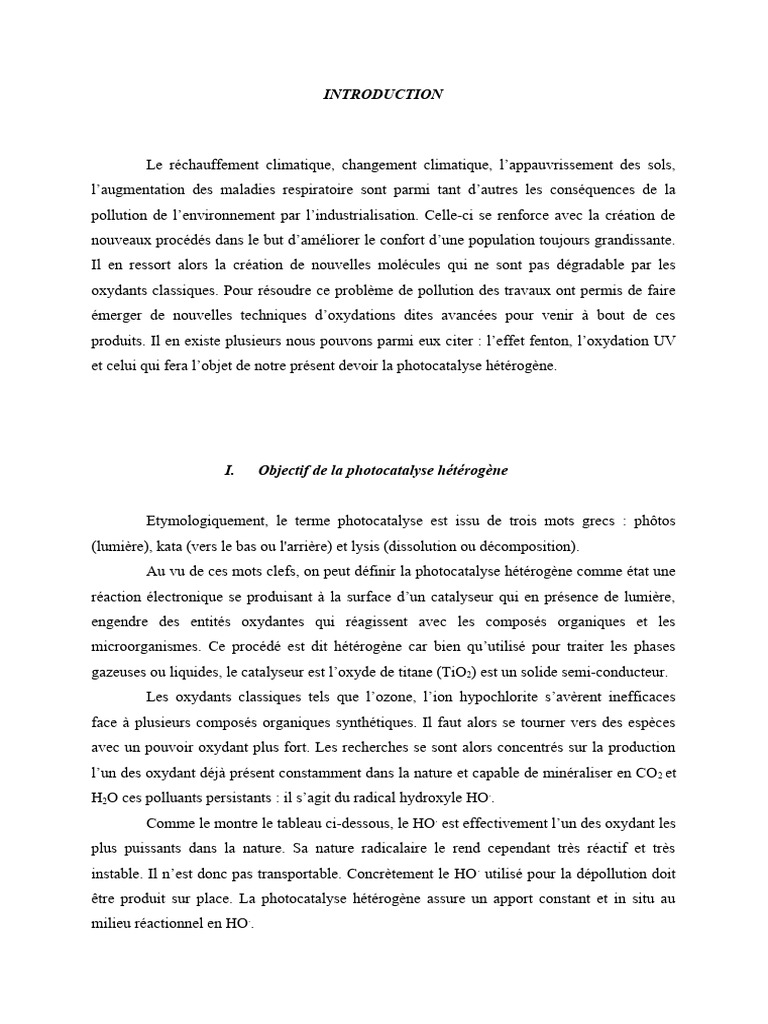 Photocatalyse hétérogène : principes et applications | PDF | Bande ...