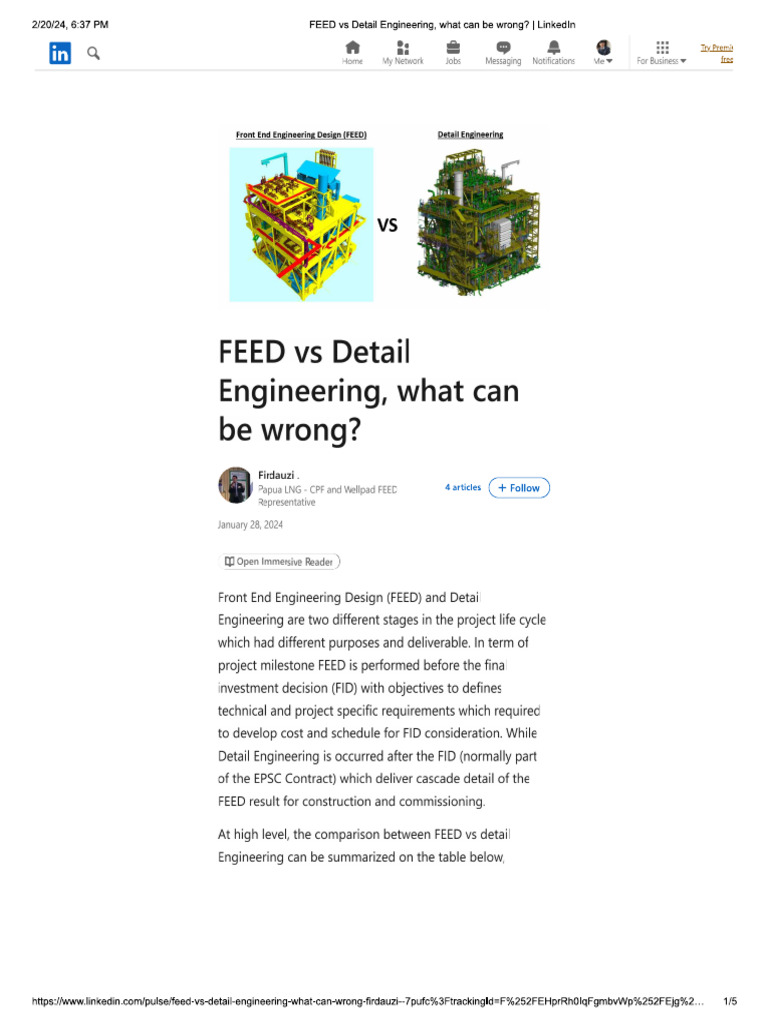 EED Vs Detail Engineering | PDF