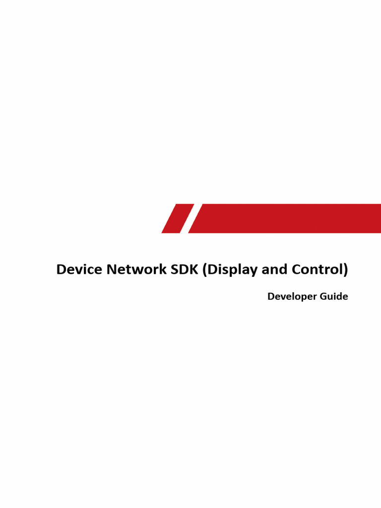 Device Network SDK (Display and Control) - Developer Guide - V6.1.4.X - 20230330 | PDF | Video ...