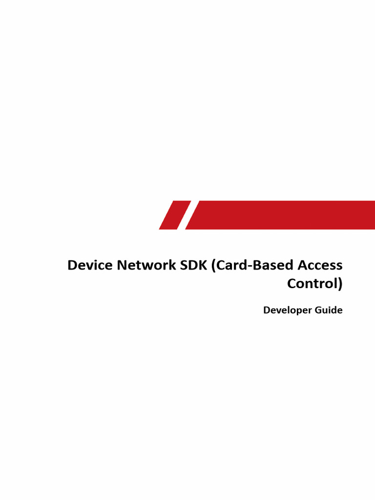 Device Network SDK (Card-Based Access Control) - Developer Guide - V6.1.5.X - 20230330 | PDF ...