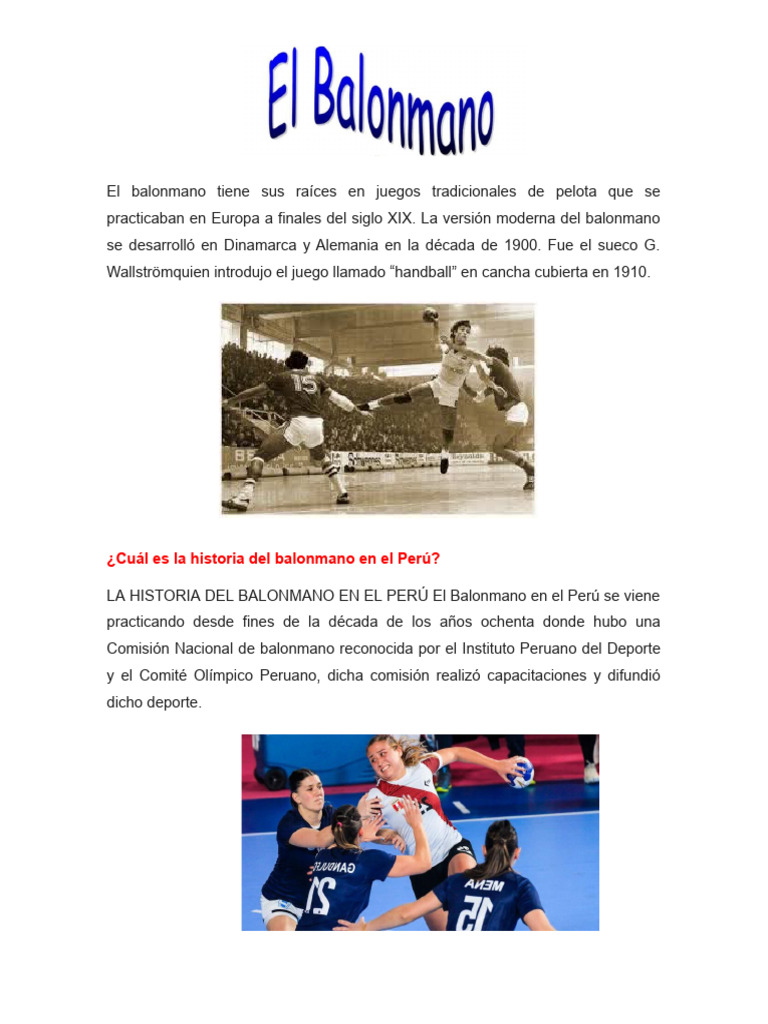 Tarea Samara El Balonmano | PDF