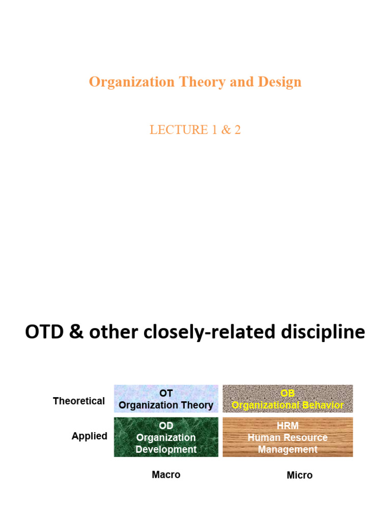 Lecture 1 Introduction To OTD | PDF | System | Organizational Behavior