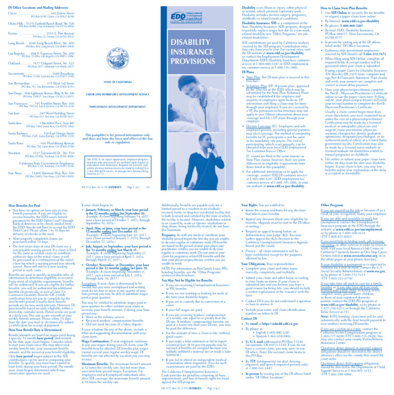 Disability Insurance Provisions 3 2019 | PDF | Employment ...