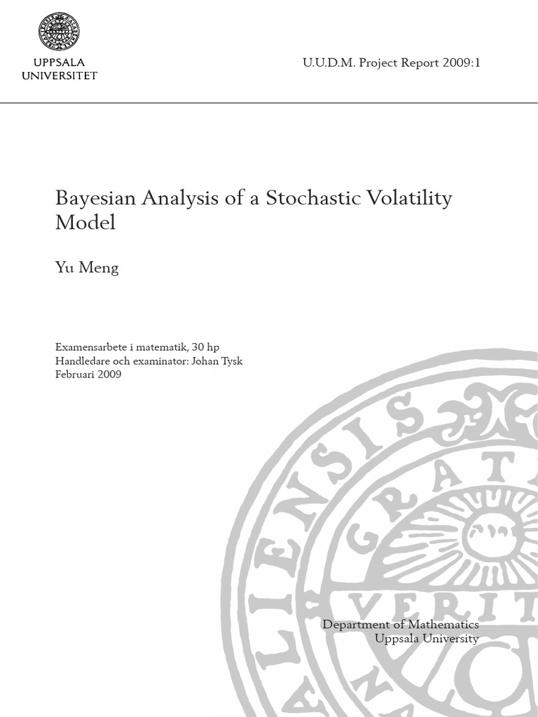 Bayesian Analysis Of A Stochastic Volatility Pdf Markov Chain Normal Distribution