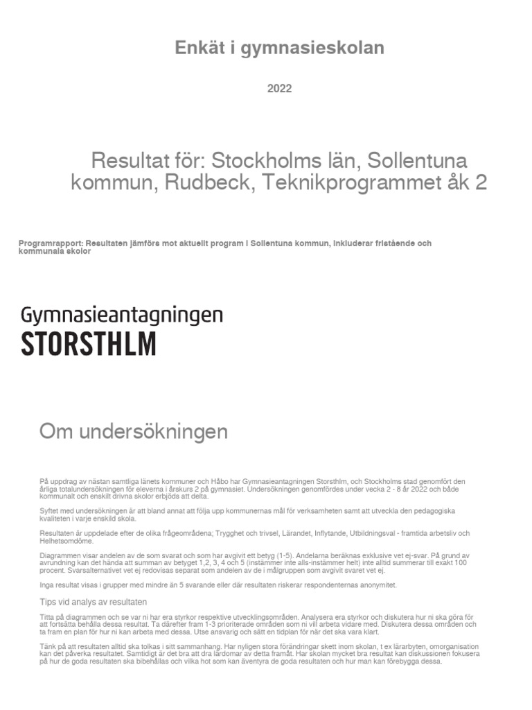 Rudbeck Teknikprogrammet Åk 2 | PDF