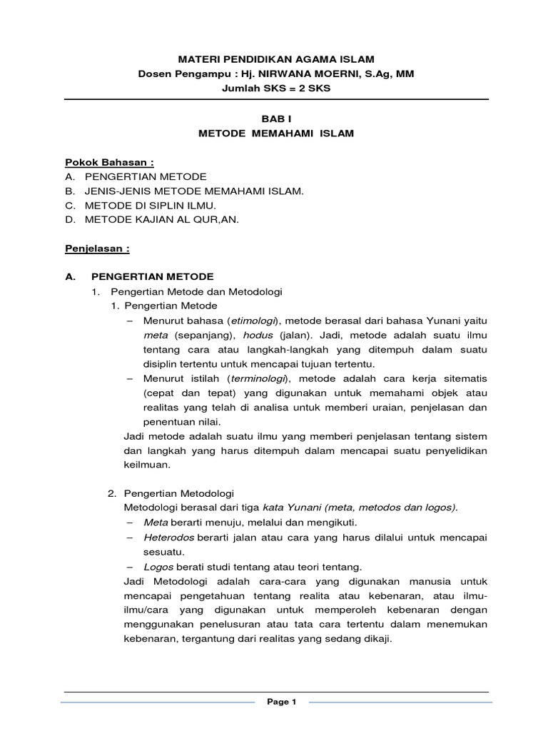 2022 - Materi Agama Islam - Bab | PDF | Ilmu Sosial | Agama & Spiritualitas