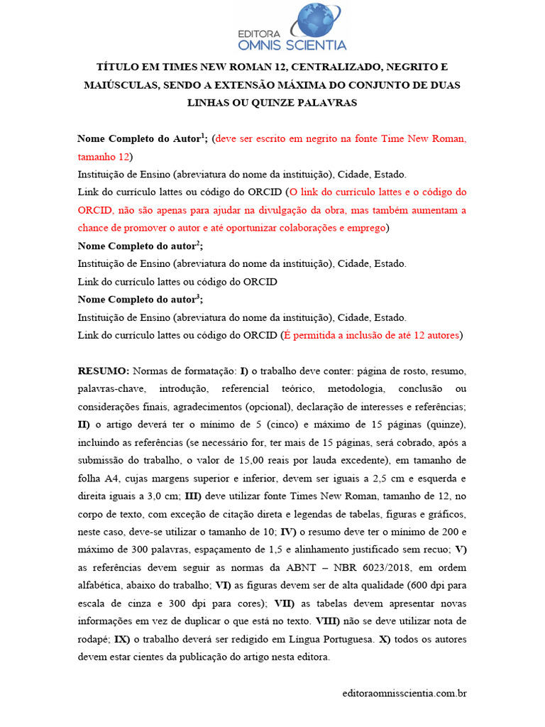 Modelo de Capitulo de Livro Revisao | PDF | Science