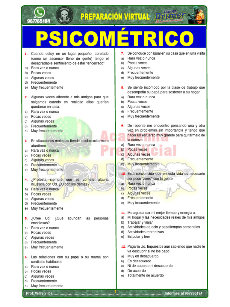 Psicométrico 2020 - II (1) | PDF