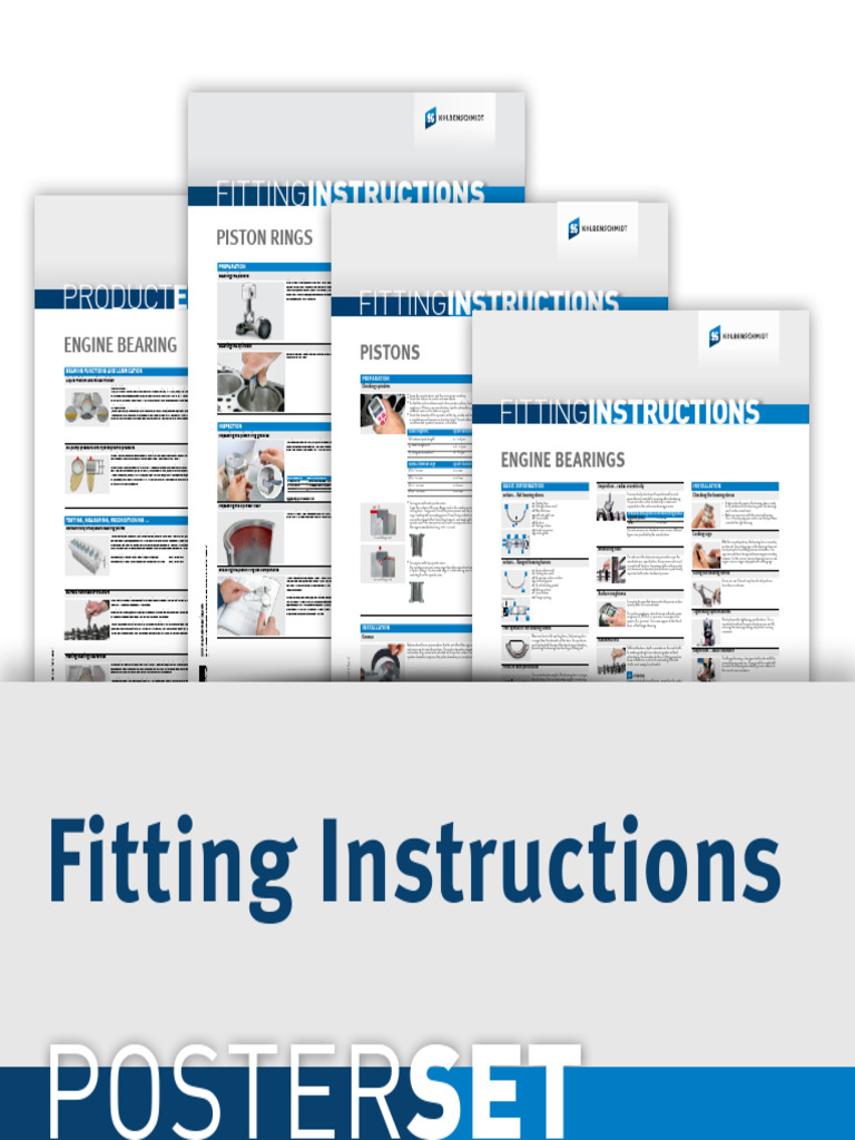 Fitting Instructions Poster Set English | PDF | Piston | Bearing ...