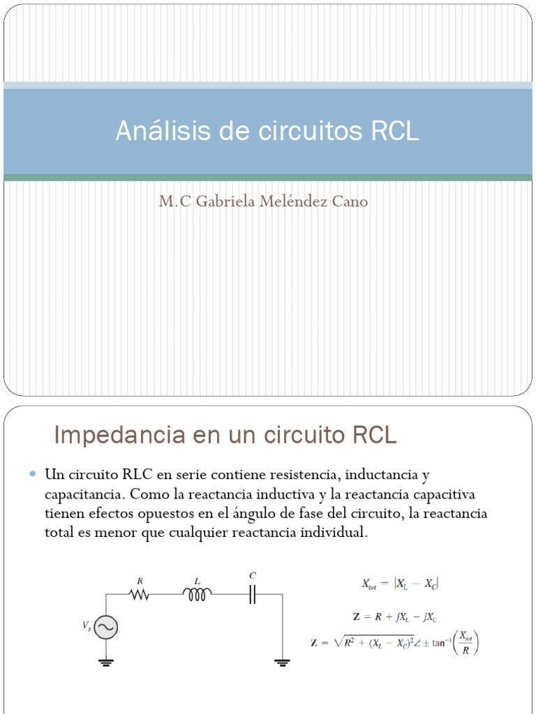 Análisis de Circuitos RCL | PDF
