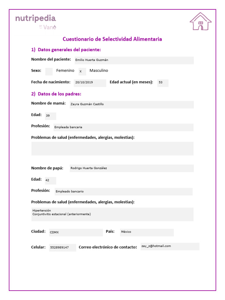 Cuestionario Selectividad Alimentaria | Descargar gratis PDF | Alimentos | Alergia