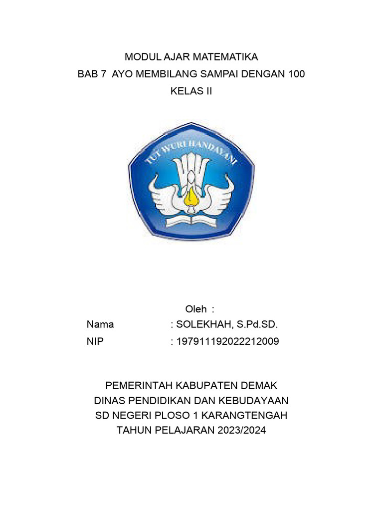 MODUL AJAR MATEMATIKA Kelas 2 Solekhah | PDF | Sains & Matematika