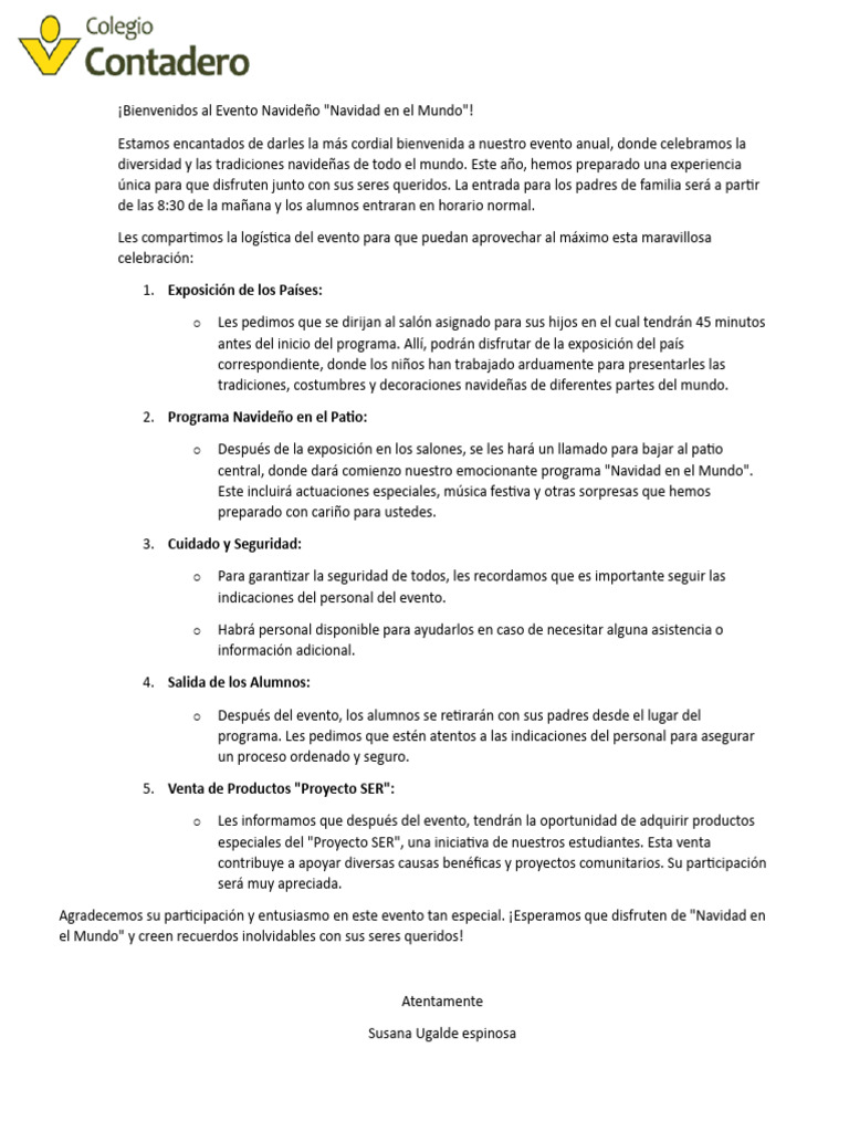 Comunicados Evento Navideño | PDF | Navidad